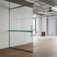 China Tempered Panoramic Office Glass Partition Wall System - 108mm/90mm Thickness, Up to 3000mm Height for sale