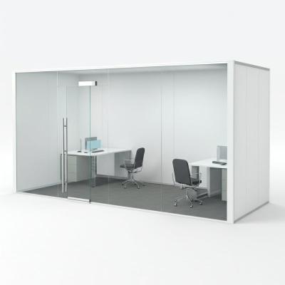 China Full View Glass Office Partition Walls 108mm Aluminum Frame Fixed Partition up to 3000mm for sale