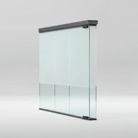 China 90mm Thickness Aluminum Frame with Fixed Double Layer Office Glass Partition Wall for sale