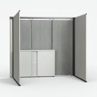 China Office Acoustic Operable Partition Wall System 68mm 89mm 105mm Thickness with 52-56 dB Sound Rating for sale