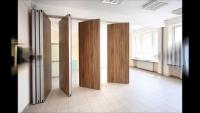 China Movable Soundproof Partition Wall 68mm 89mm 105mm Sliding Wall System No Floor Rail for sale