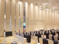 China Aluminium Steel Acoustic Partition Wall 68mm to 105mm Thickness Soundproof Movable Wall for Professional Spaces for sale