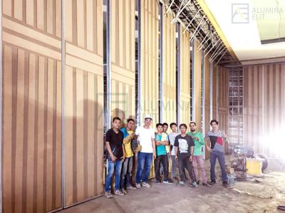 China Custom Movable Partition Wall 68-105mm MDF Magnesium Board Galvanized Steel Keel Hotel for sale