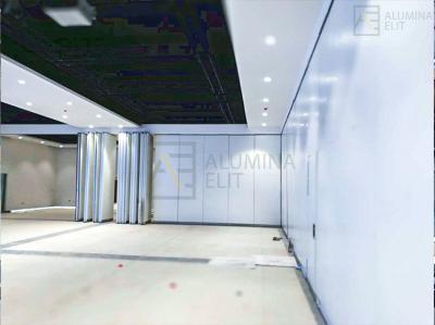 China Fireproof Soundproof Movable Partition Wall 68mm 89mm 105mm Aluminum Alloy Frame for sale