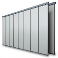 China No Floor Track Acoustic Partition Wall Q235 Steel Frame 18M Height Conference Hall for sale