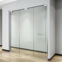 China Single Glazed Aluminium Frame Glass Partition Wall 108mm Sound Insulation 30-42dB Top Supported for sale