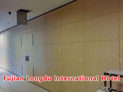 China Operable Partition Wall System STC 42-56dB 6061-T6 Aluminum Frame 304 Stainless Steel Roller for sale