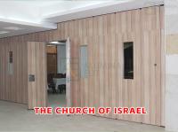 China 100mm Wood Fiber Movable Partition Wall 800N Sealing 40N/m Magnetic Attraction for sale