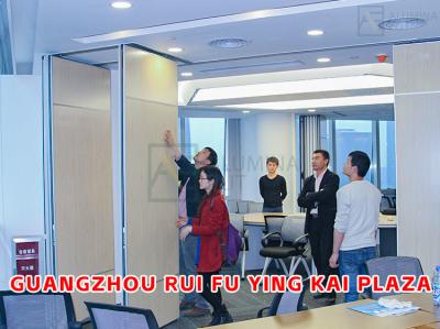 China Fireproof Wooden Acoustic Partition Wall 68mm 105mm 6061-T6 Profile Q235 Steel Frame for Co-Working Spaces for sale