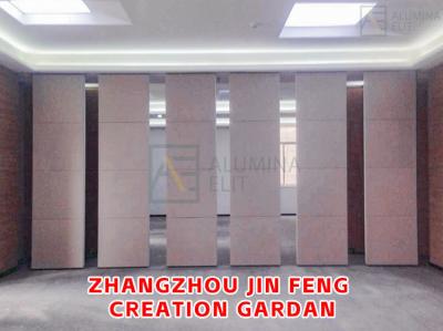 China Operable Acoustic Partition Wall 105mm Thickness Q235 Steel Frame Up to 18M Height for Conference Halls for sale