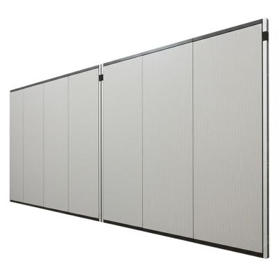China Movable Acoustic Partition Wall 56dB Sound Insulation 68-105mm Thickness Magnetic Seal for sale