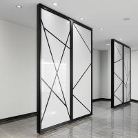 China Sliding Acoustic Partition Wall 68mm 105mm Thickness Glass Finish Customizable for sale