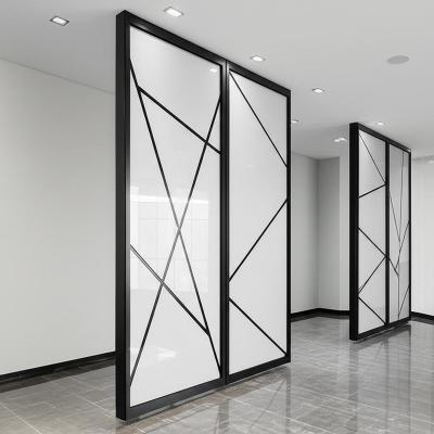 China Sliding Acoustic Partition Wall 68mm 105mm Thickness Glass Finish Customizable for sale