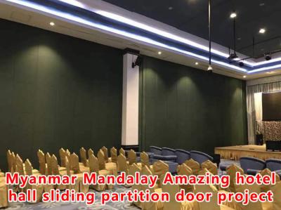 China AE100 Movable Partition Wall 105mm Thickness Aluminium Steel with Dupont POM Roller for sale
