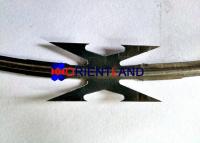 China CBT-60 Galvanized Concertina Razor Wire 60mm Blade 2.5mm Core High Tensile Security Barrier for sale