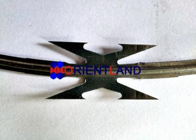 China CBT-60 Galvanized Concertina Razor Wire 60mm Blade 2.5mm Core High Tensile Security Barrier for sale