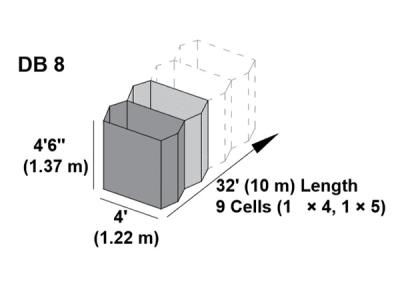China MIL8 1.37x1.22x10m Hesco Bastion Barrier System for Military Perimeter Security and Flood Protection for sale