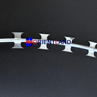 China BTO-11 Concertina Razor Wire with 10-11mm Blade Length and 450-1500mm Coil Diameter Options for sale