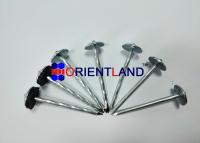 China 2-Inch Roofing Nails with Washer - Electric Galvanized Blue-White Finish, 1-4