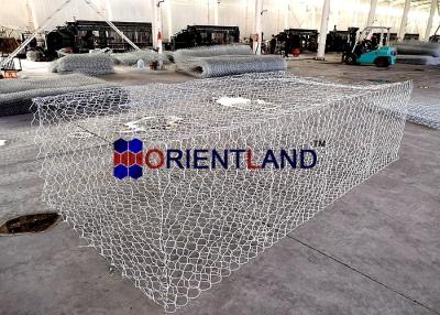 China Zinc-Al Alloy 80×100mm Woven Mesh Gabion Baskets 2.0-3.9mm Wire for River Control and Retaining Walls for sale