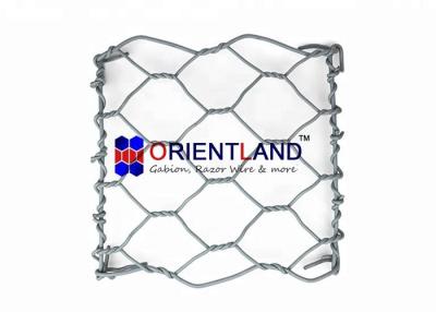 China PVC Coated Grey Woven Mesh Gabion Box 2x1x1m for Retaining Walls and Erosion Control for sale