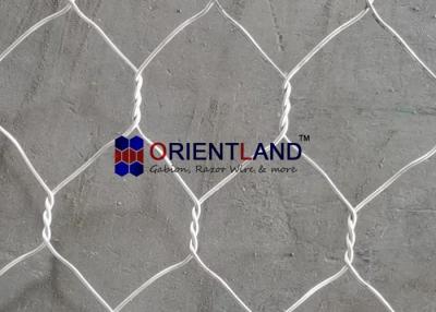 China ISO 9001 Galfan Coastal Defence Woven Mesh Gabion 2.7mm Wire 80x100mm Mesh for sale