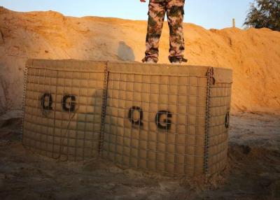 China Sand Filled Recoverable 50x50mm Military Hesco Barriers UV-Resistant Galvanized Steel for sale