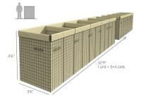China Strengthened Zinc Aluminium Coated Steel Hesco Sandbags 4mm Wire 50x50mm Mesh for sale