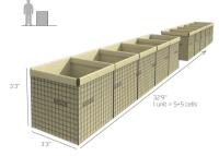 China Rapid Deployed Welded Mesh 3mm Hesco Containers for Military Flood Control for sale