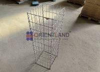 China Square Column Gabion Basket 100cm Height 30x30cm Base 5x10cm Mesh Hot-Dip Galvanized Steel for sale