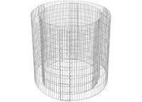 China 90cm Diameter x 80cm Height Round Gabion Basket Planter with 2.5mm Galvanized Steel Wire for Garden Decoration for sale