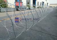 China Razor Barbed Wire Concertina Fencing 450mm 900mm Coil Diameter for Security for sale