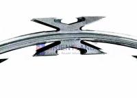 China CBT 60 Razor Ribbon Wire Spiral Barbed Wire Fence 450mm Coil Diameter 33 Loops for sale
