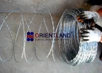 China BTO 22 Concertina Razor Wire 450mm Coil Diameter 56 Loops Security Fencing for sale