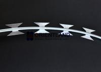 China BTO 22 Concertina Razor Barbed Wire Hot Dipped Galvanized 450mm Coil for High Security Fencing for sale