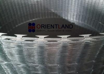 China BTO-22 960mm Diameter Galvanized Razor Barbed Wire with 2.5mm Core Wire and 13-15m Length for sale