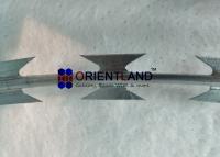 China BTO-10 Hot Dipped Galvanized Razor Wire 450-980mm Coil Diameter with 0.4-0.5mm Blade Thickness for sale