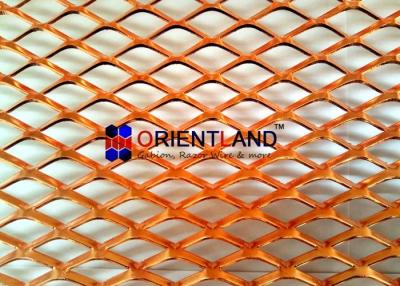 China Small Hole Raised Copper Expanded Metal Mesh 0.5-8mm Thickness 2-56mm SWD Diamond Pattern Rolls for sale