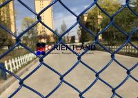 China Blue Vinyl Coated Cyclone Wire Mesh Security Fencing 2.0mm-4.8mm Wire 1m-3.6m Height Residential Grade for sale