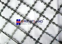 China Hot Dipped Galvanized Steel Razor Wire Fence Welded Diamond Mesh 1.8m x 6m for sale