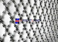 China Stainless Steel Razor Wire Concertina Coil Anti Climb Barrier Fence 2.4mm Wire 0.5mm Blade for sale