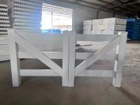 China White PVC 3 Rail Horse Fence 1.37m x 2.4m Panel with 127mm Posts for sale