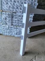 China White PVC 3 Rail Horse Fence 1.37m x 2.4m Panel with 127mm Posts for sale