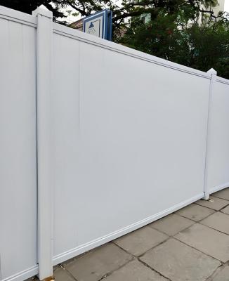 China PVC Privacy Fence 1.8m x 2.4m White Vinyl Fencing Panel Outdoor Garden Plastic Fence for sale