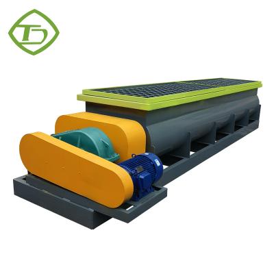 China Organic Manure Dual Shaft Horizontal Mixer Fertilizer Blending Machine 11kw 22kw for sale