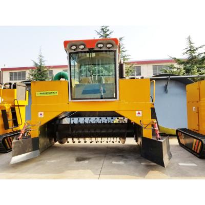China Automatic Crawler Compost Turner 2400mm Windrow Fermentation Machine for Organic Waste for sale
