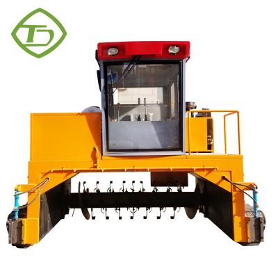 China Cow Dung Fermentation Compost Equipment Crawler Compost Turner Machine for sale