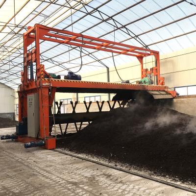 China Chicken Waste Fertilizer Compost Turner Machine Manure Ferment Compost Machine for sale