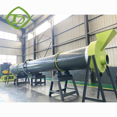 China Rotary Drum Dryer 6-8 t/h Output for Organic Fertilizer Chicken Manure Drying for sale