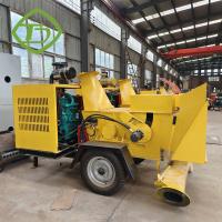 China 380V Wood Log Chipping Crusher Mobile Diesel Engine Tree Branch Leaves Timber for sale
